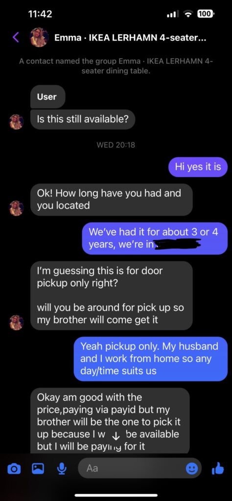 Beware of the Facebook Marketplace PayID scam | SafeWise